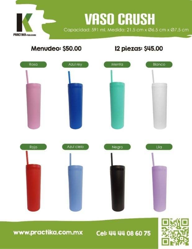 VASO CRUSH 20 ONZ – Practika Publicidad San Luis Potosi